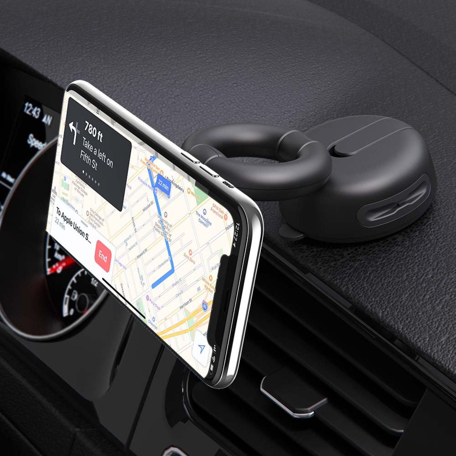 POPSOCKETS Car Dash & Windshield Negro | Platanitos
