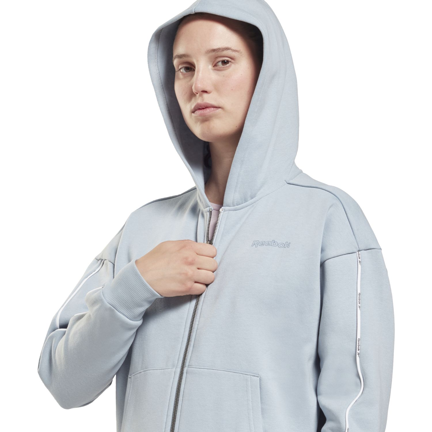 Reebok Piping Pack Full Zip celeste | Platanitos