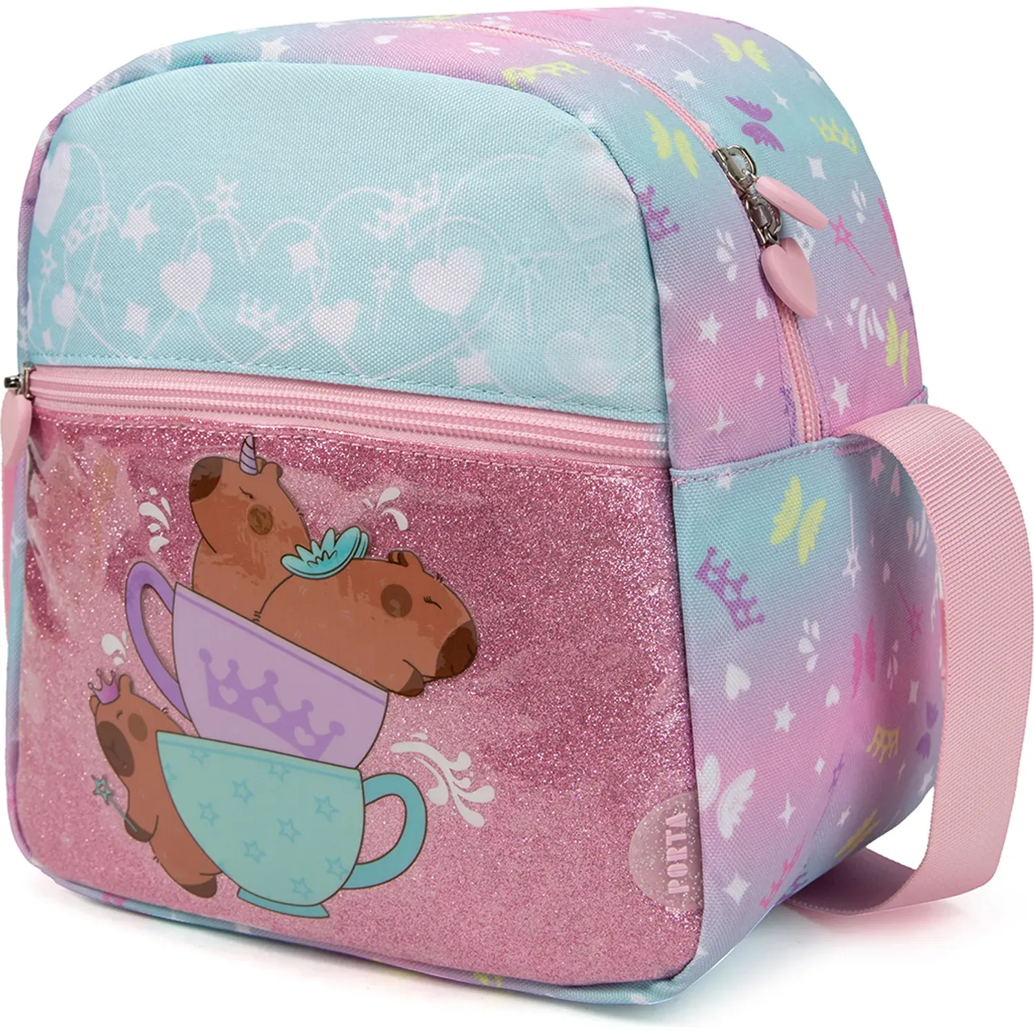 Lonchera PORTA Escolar Niña Loren Capi Tea Party multicolor | Platanitos