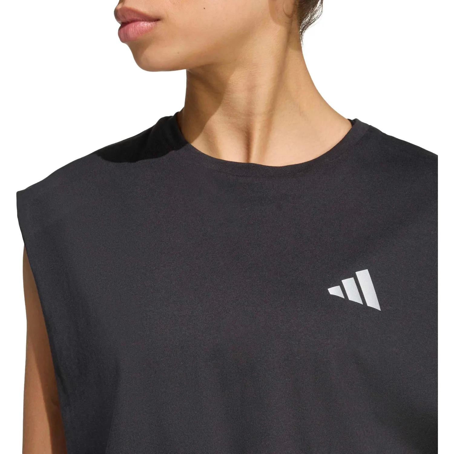 Polo adidas Running Mujer Run Ess Tk W negro | Platanitos