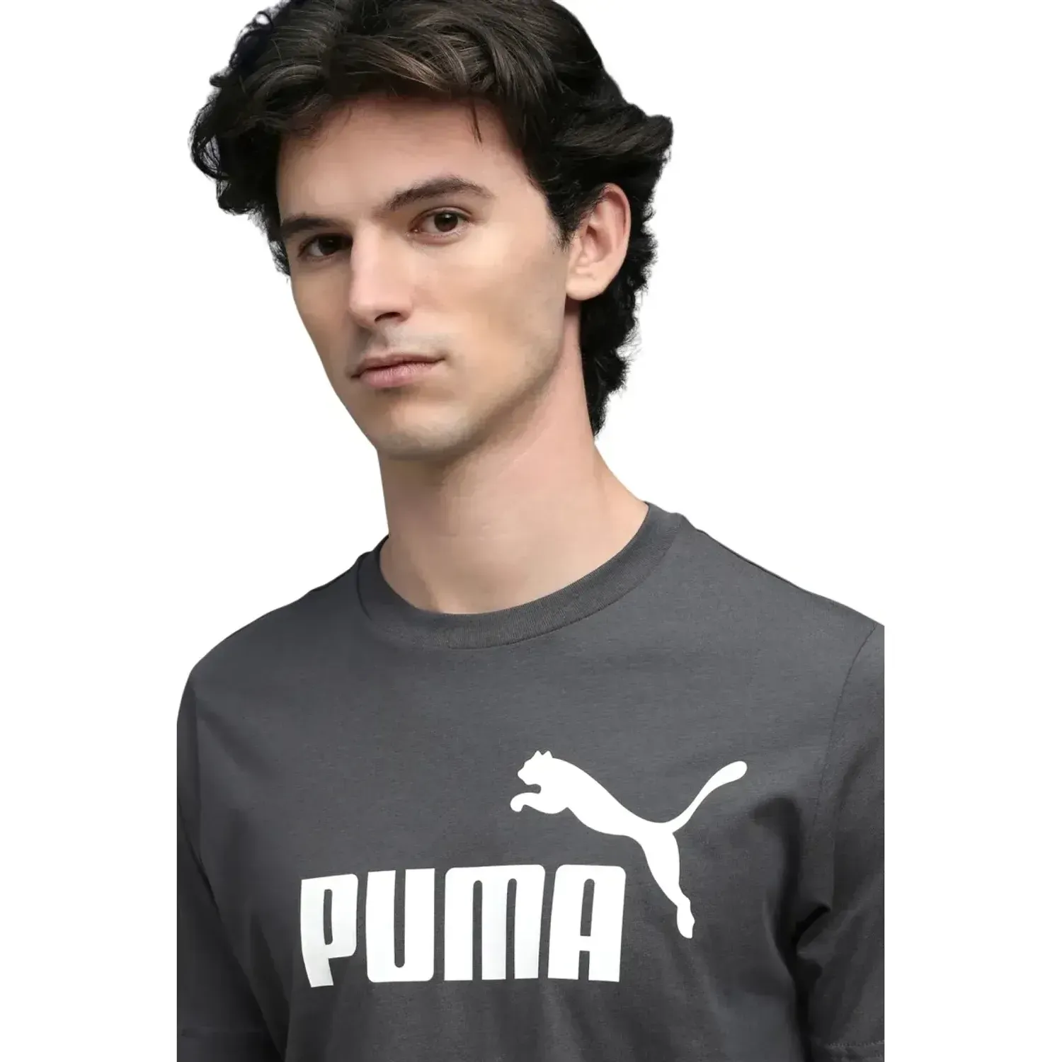Polo Puma Deportivo Hombre Ess No. 1 Logo gris | Platanitos
