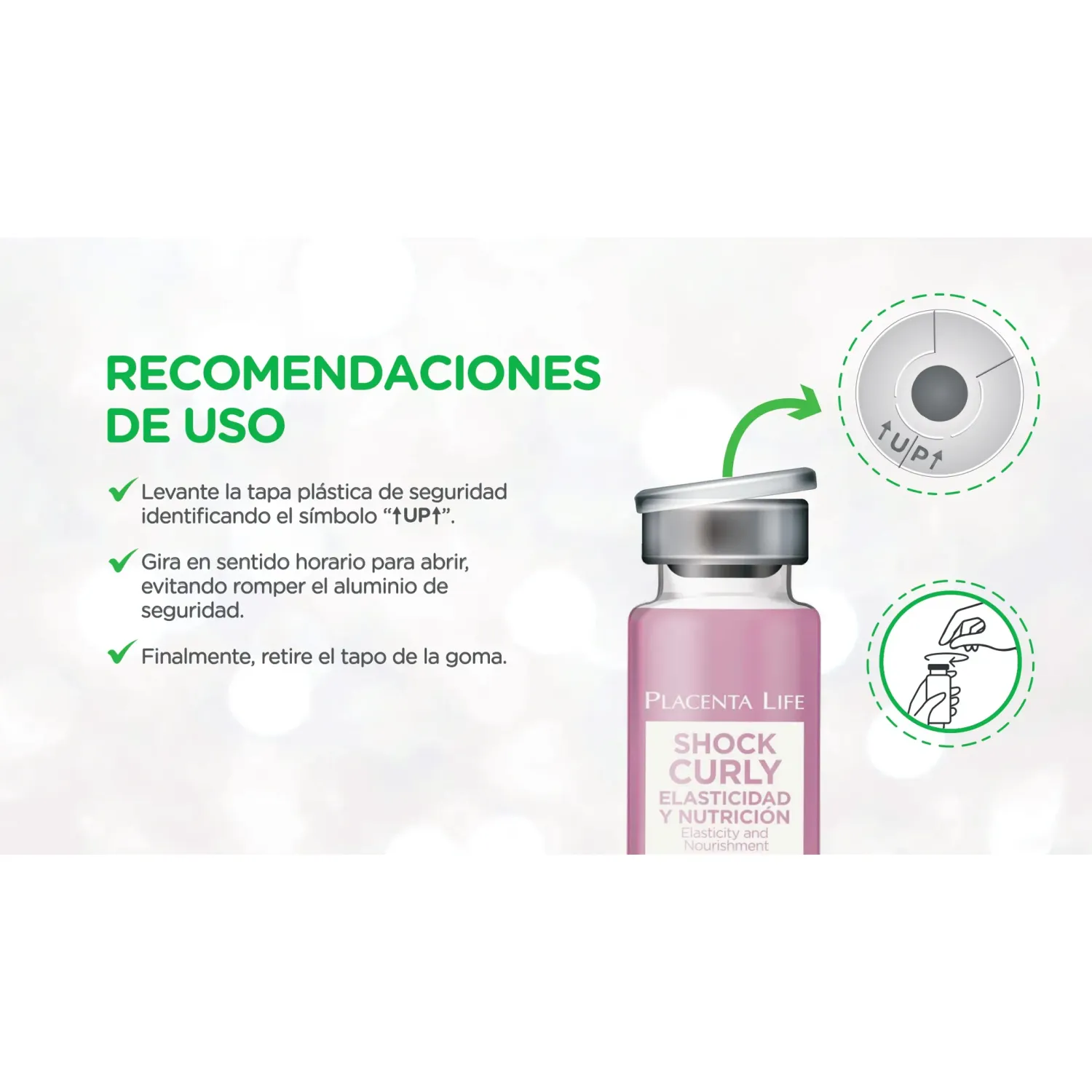 Shock BE NATURAL Curly 10ml Blister X 3 Unid Placenta Life rosado ...