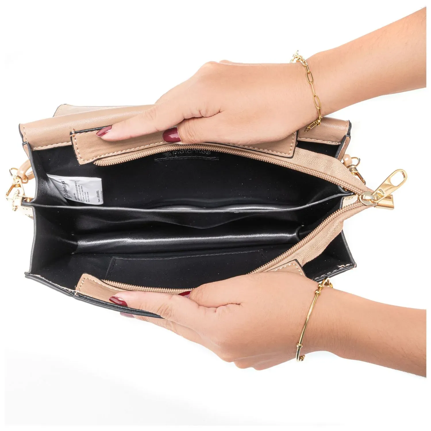 Cartera Platanitos De Vestir Lecabel beige | Platanitos