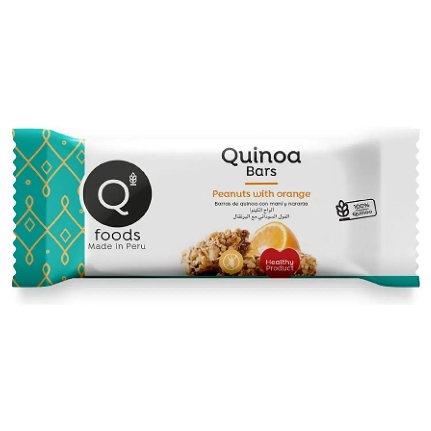 QFOODS Barras De Quinua Qfoods Maní Y Naranja - 30 Gr varios | Platanitos