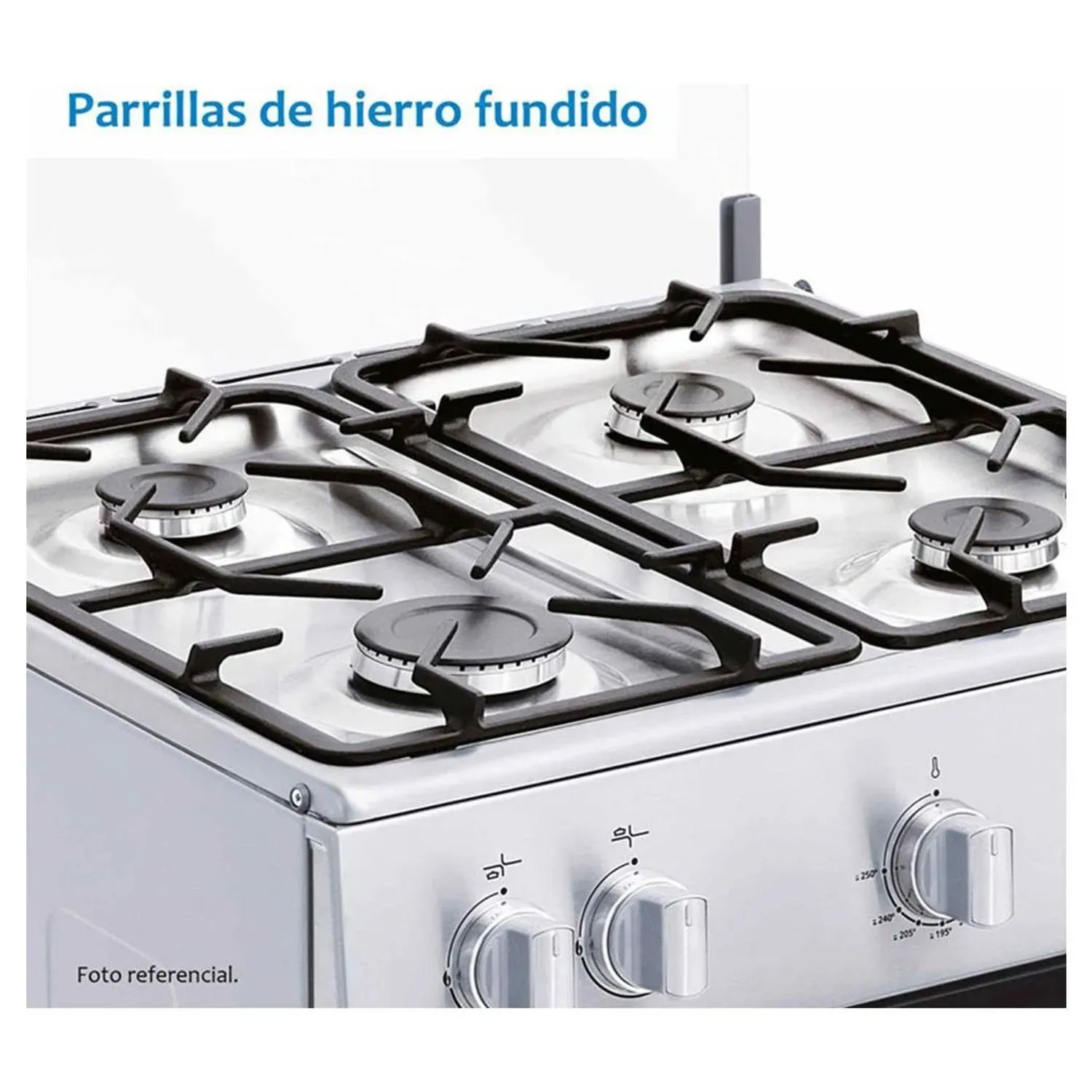 COLDEX Cocina Glp Coldex Inox Cx611 4 Hornillas Encendido | Platanitos