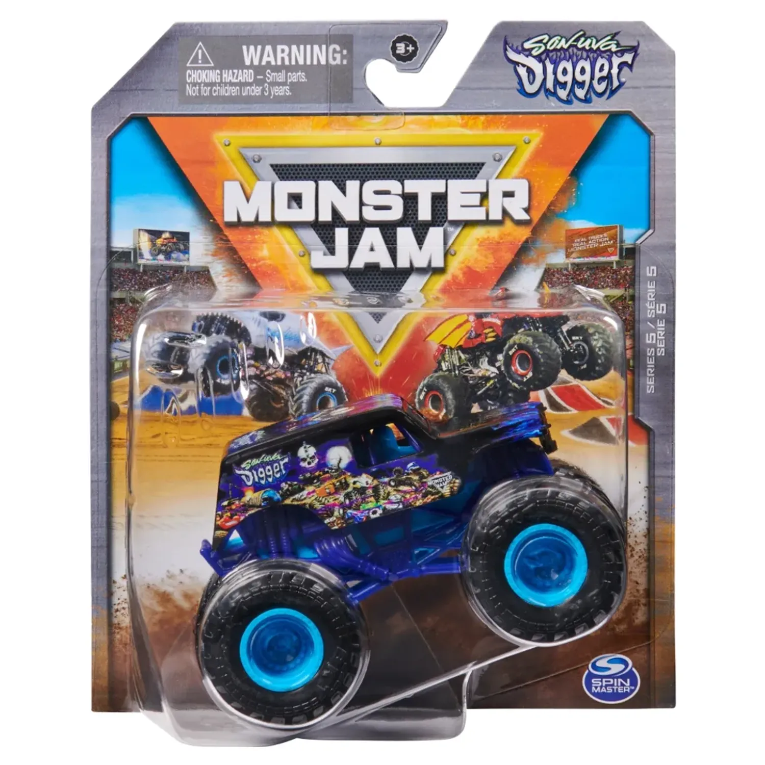 MONSTER JAM Vehiculo A Escala Son Uva Digger 1:64 Die Cast Monster Jam ...